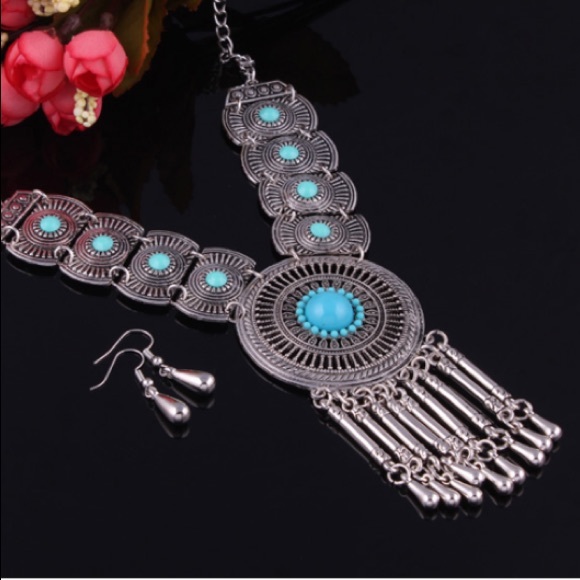 Jewelry | Gypsy Nature Stone Tassel Set | Poshmark